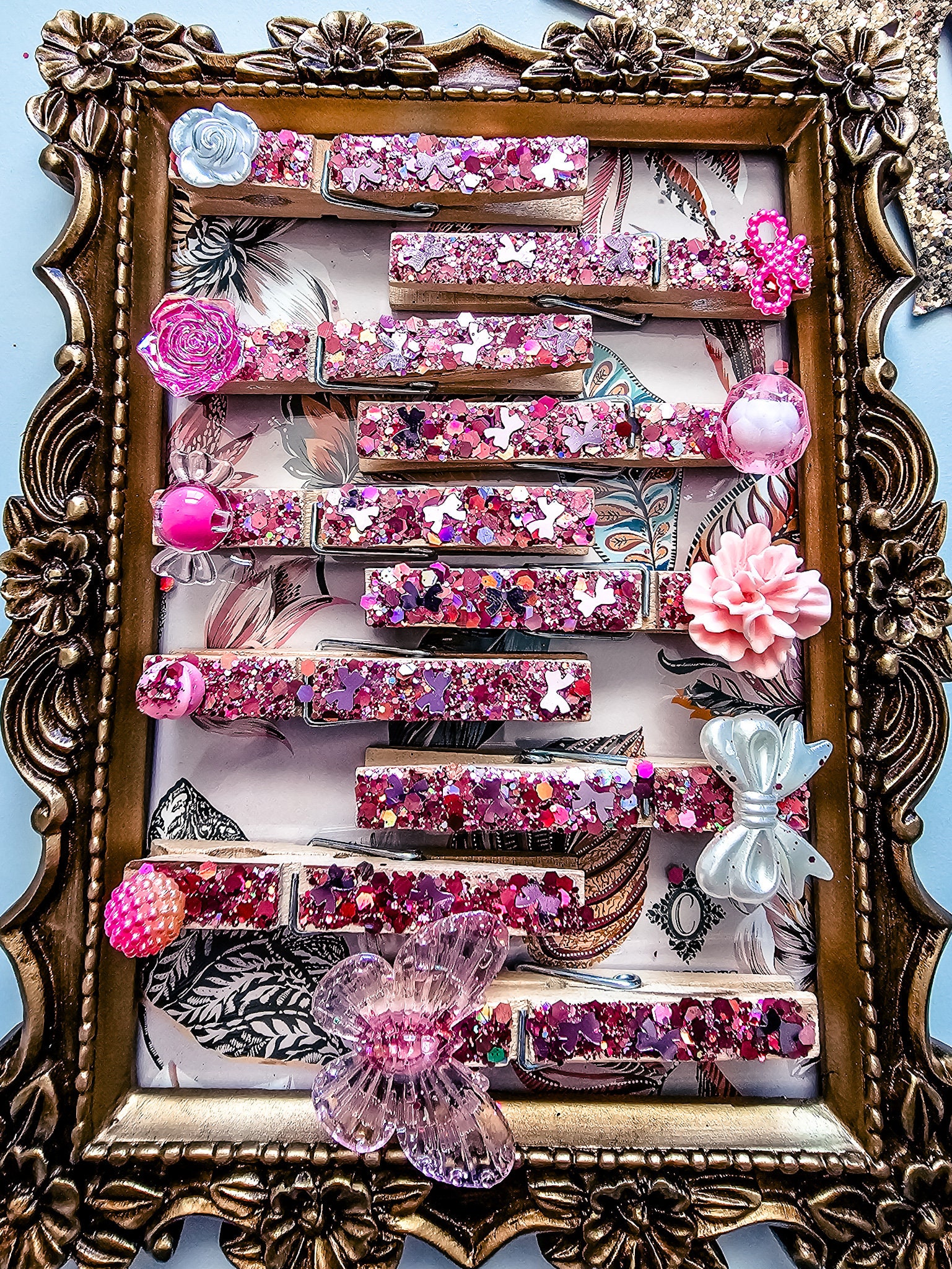 Cheer Pin Clothespin, Coquette Decor, Bow Clothespin, Cheer Competition ...