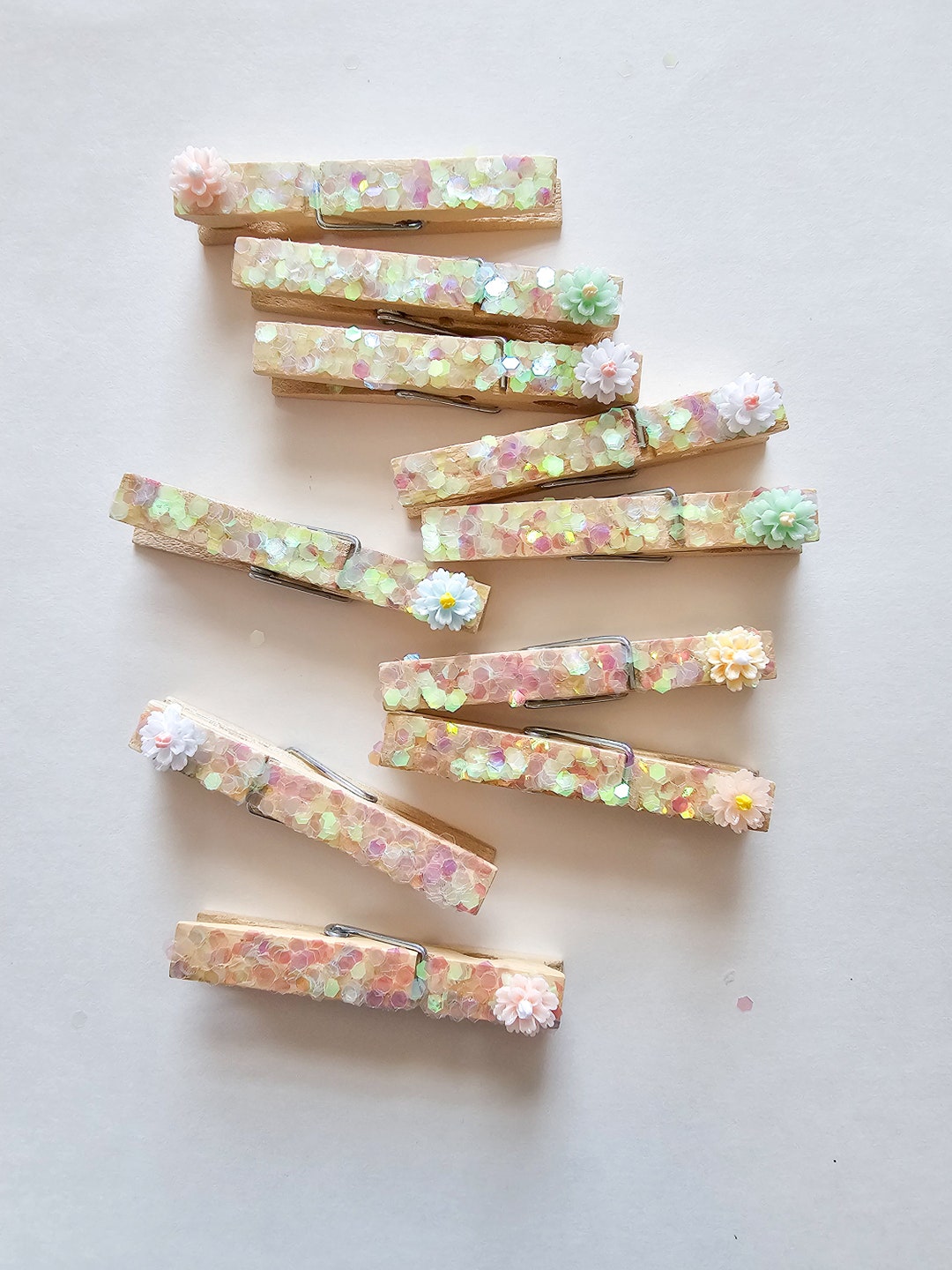 Garden Party Clothespin, Tea Party Clothespin, Flower Clothespin, Cheer ...