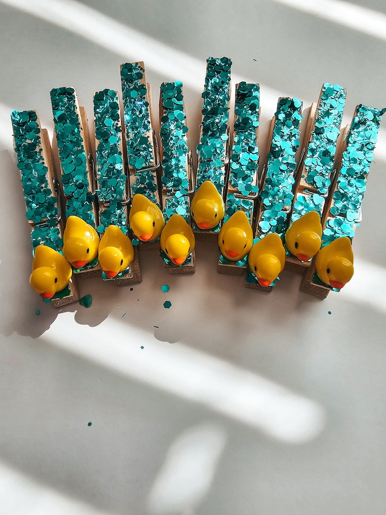 Cheer Pin Clothespin Duck, Duck Clothespin, Mini Duck, Resin Duck ...
