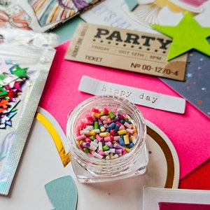 Birthday Junk Journal Surprise Kit, 60+ Pieces Birthday Theme Junk ...
