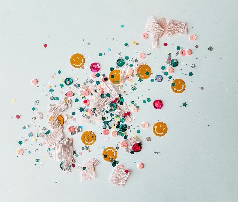 Smile Confetti, Happy Face Confetti, Bright Color Confetti, Smile Face ...