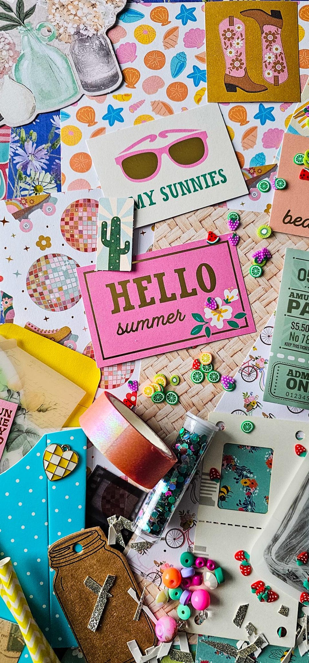 Summer Mystery Junk Journal Kit, Summer Break Crafting Kit, Summer ...