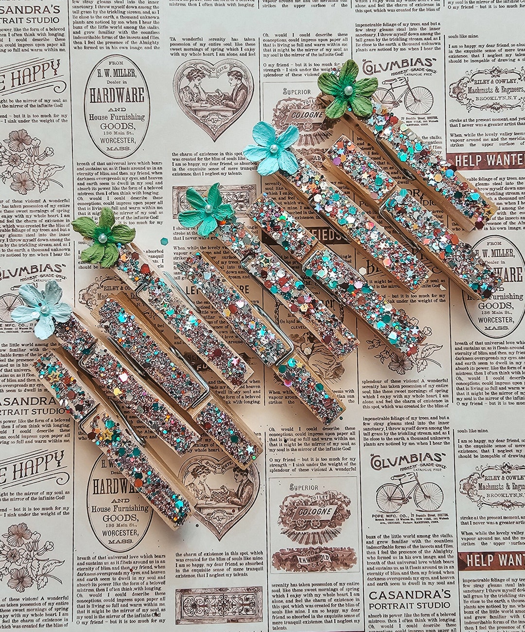 Cheerleading Competition Clothespins, Flower Clothespin, Journaling ...