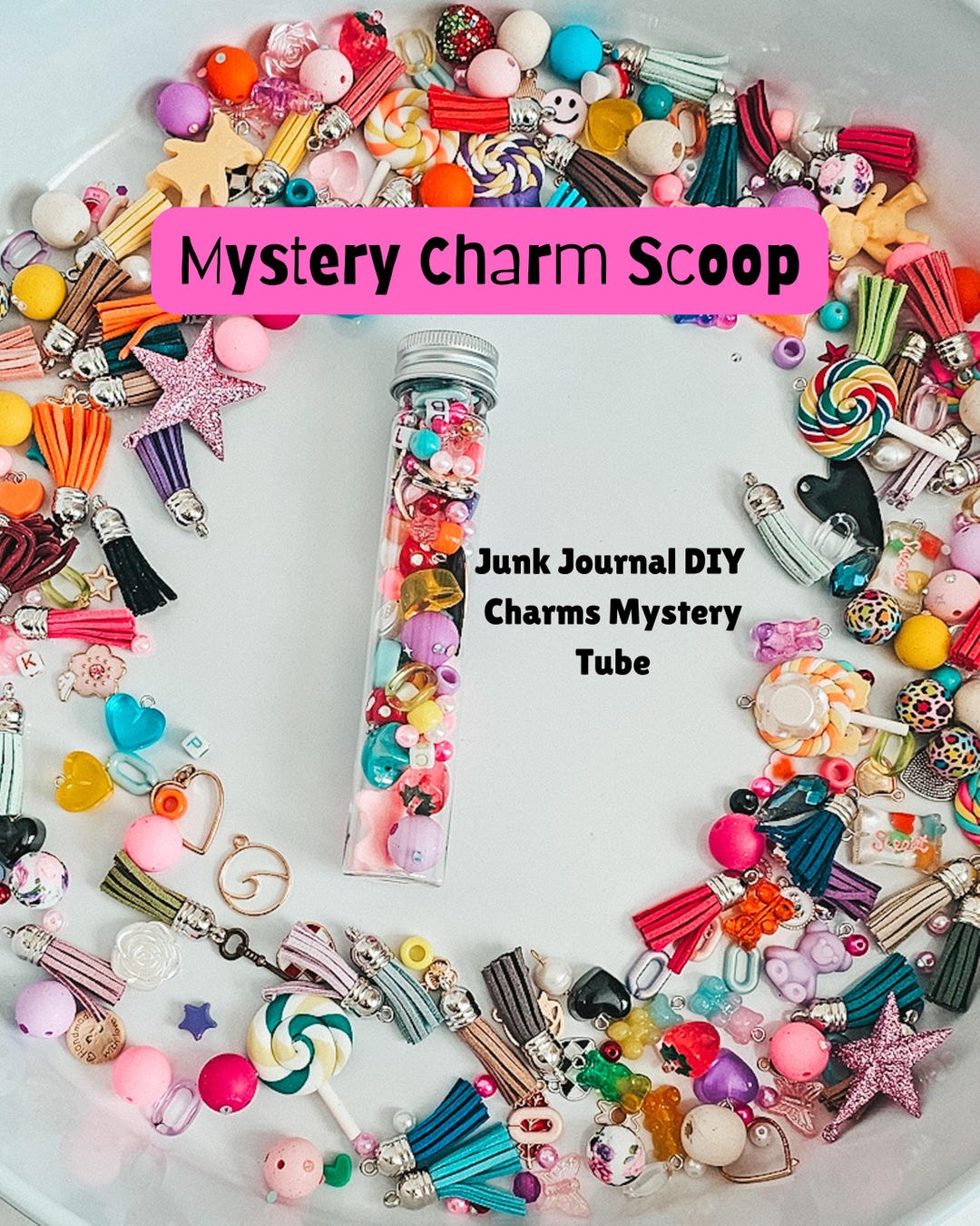 Mystery Charms Scoop, Junk Journal Mystery Scoop, Embellishments ...