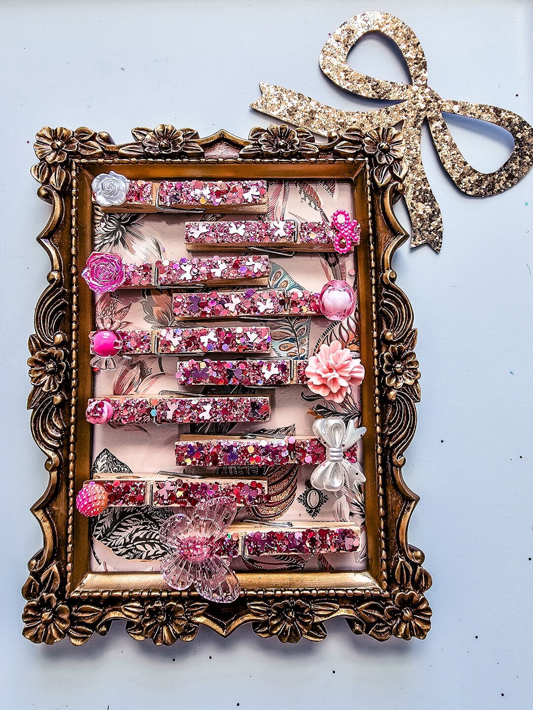 Cheer Pin Clothespin, Coquette Decor, Bow Clothespin, Cheer Competition ...