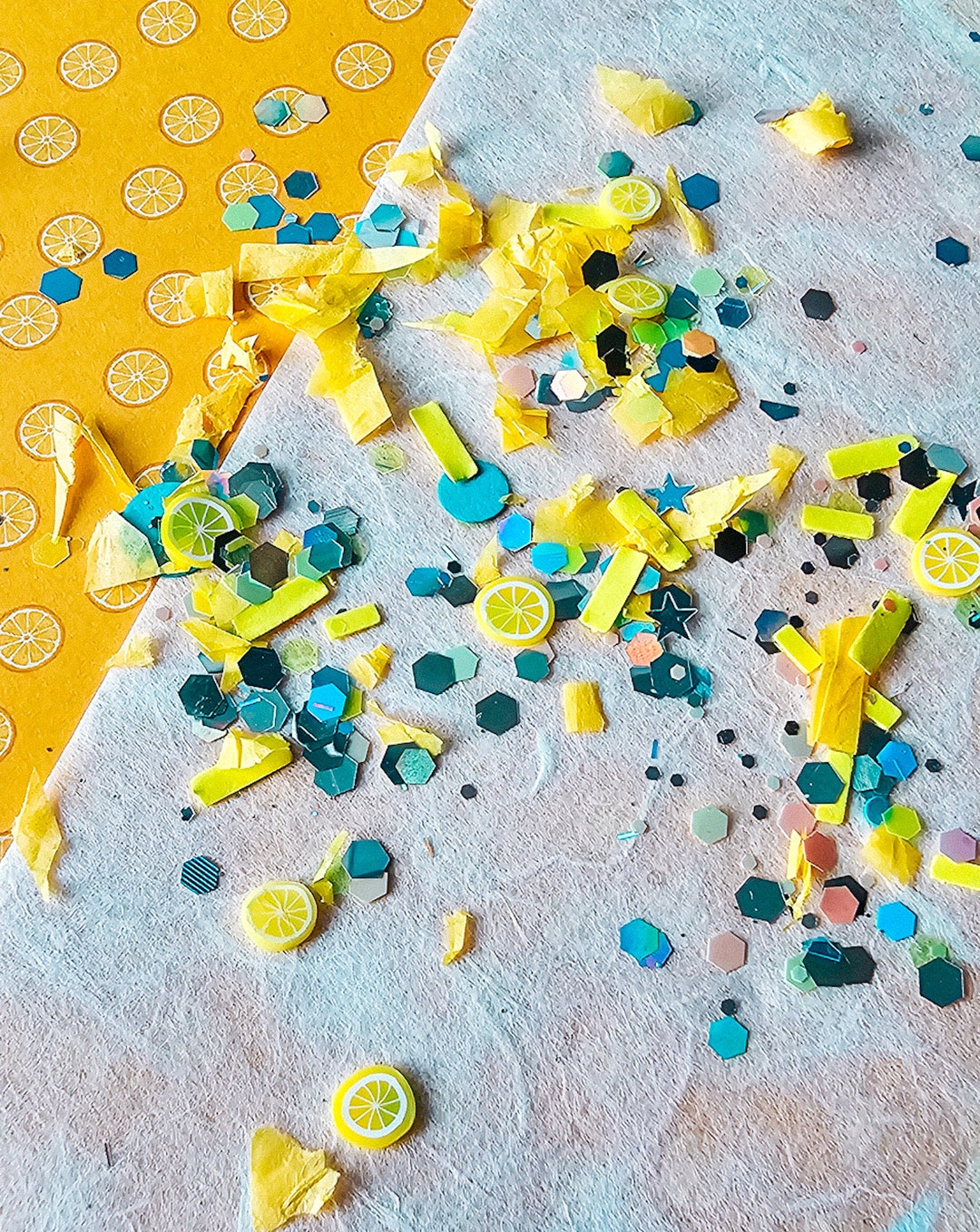 Lemon Confetti, Lemon Glitter, Lemon Theme Confetti, Life Gives You ...