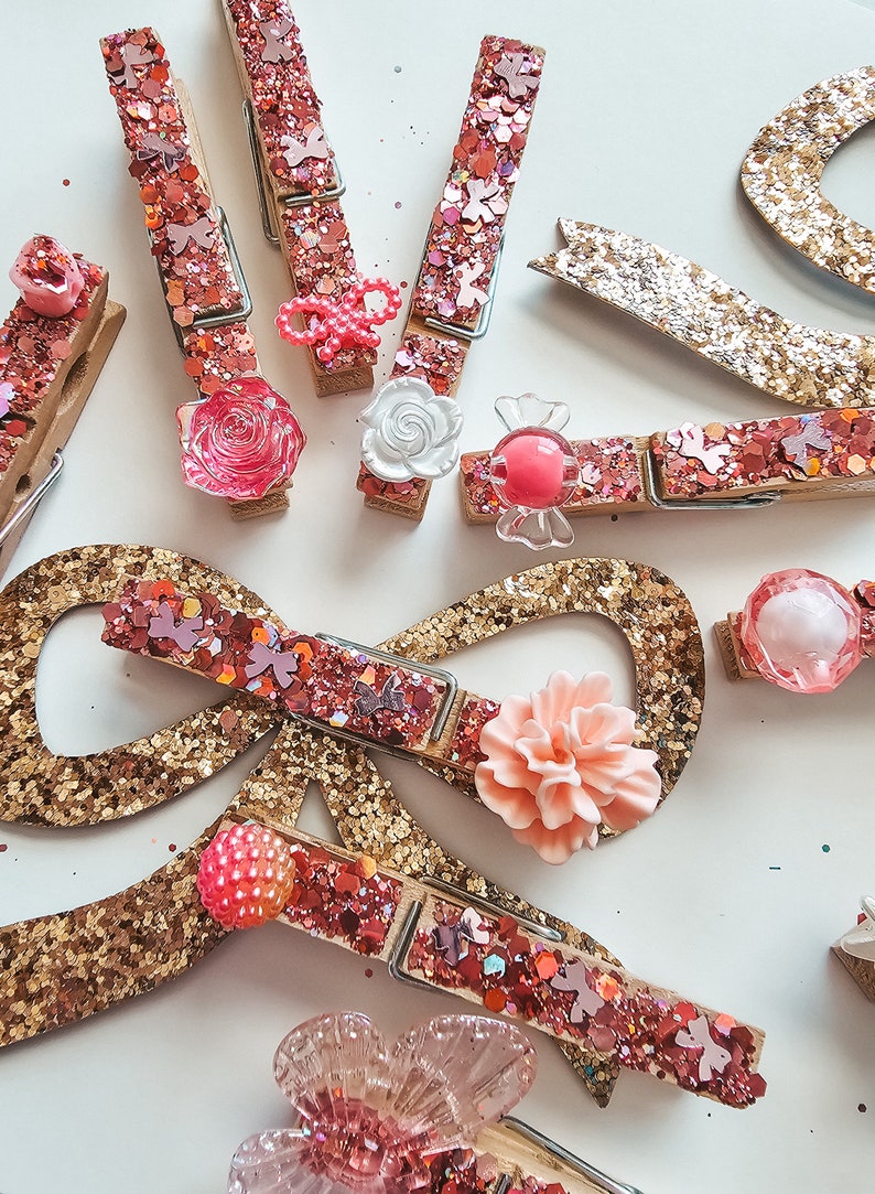 Cheer Pin Clothespin, Coquette Decor, Bow Clothespin, Cheer Competition ...
