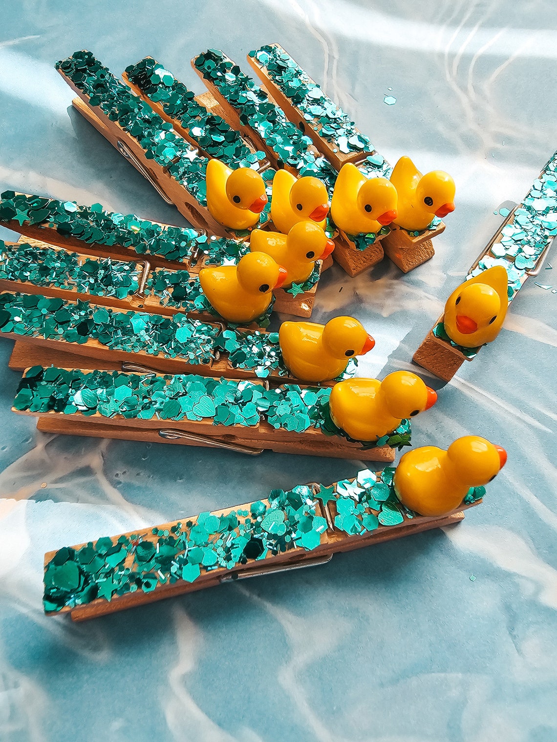 Cheer Pin Clothespin Duck, Duck Clothespin, Mini Duck, Resin Duck ...