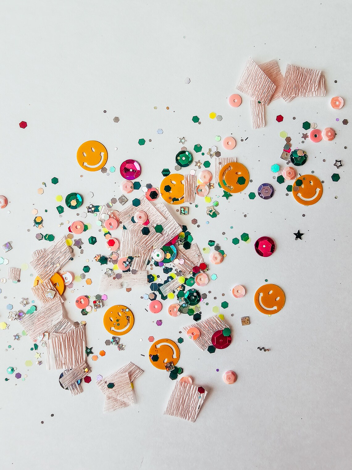 Smile Confetti, Happy Face Confetti, Bright Color Confetti, Smile Face ...