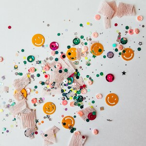 Smile Confetti, Happy Face Confetti, Bright Color Confetti, Smile Face ...