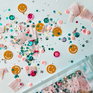 Smile Confetti, Happy Face Confetti, Bright Color Confetti, Smile Face ...