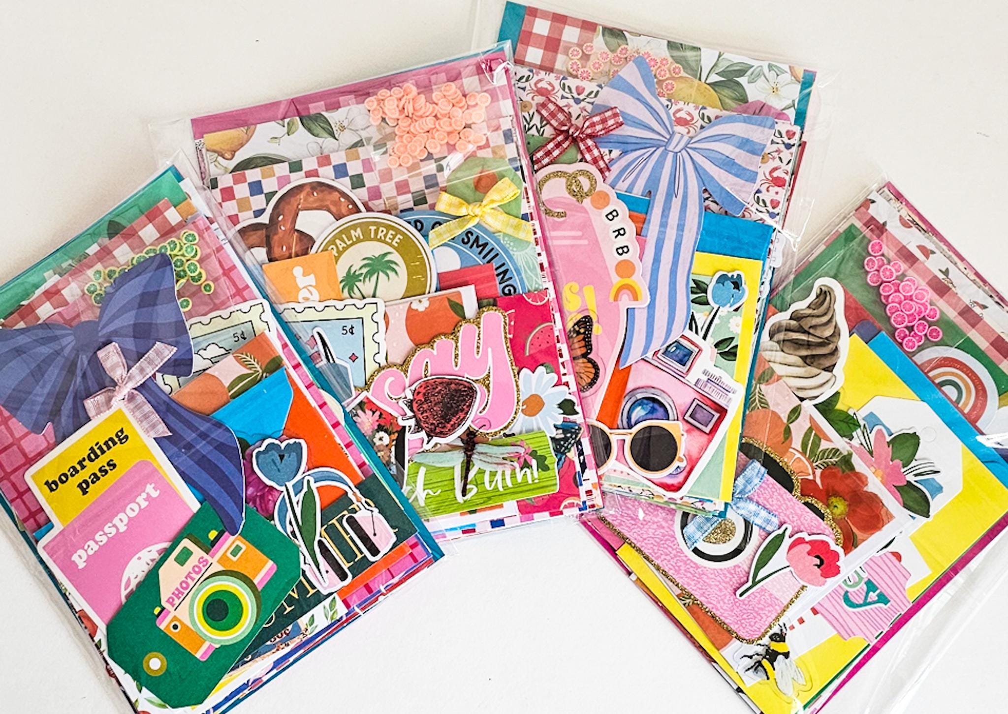 Summer Ephemera and Crafting Mini Kit, Summer Scrapbooking, Pops of ...
