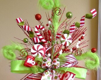 Christmas Tree Topper, Peppermint Tree Topper, XL Tree Topper,lime Tree ...