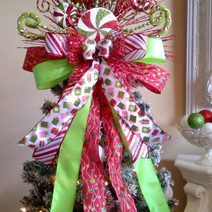 Christmas Tree Topper, Lime Green Tree Topper, XL Tree Topper,lime Tree ...