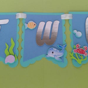 High Chair Banner, Under the Sea Topper, Ocean Banner, Sea Animals ...