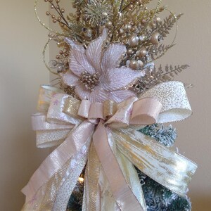 Christmas Tree Topper, Rose Gold/pink Tree Topper, XL Tree Toper ...