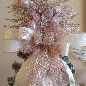 Christmas Tree Topper, Rose Gold/pink Tree Topper, XL Tree Toper ...