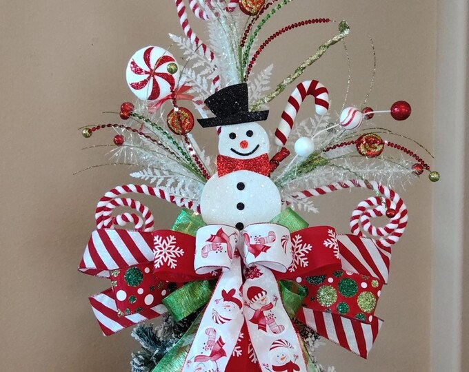 Christmas Tree Topper, Snowman Tree Topper, XL Tree Topper, Winter Tree ...