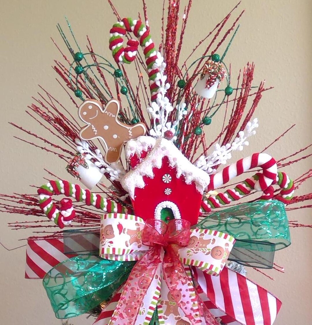 Christmas Tree Topper, Gingerbread Tree Topper, LX Tree Topper, Winter ...