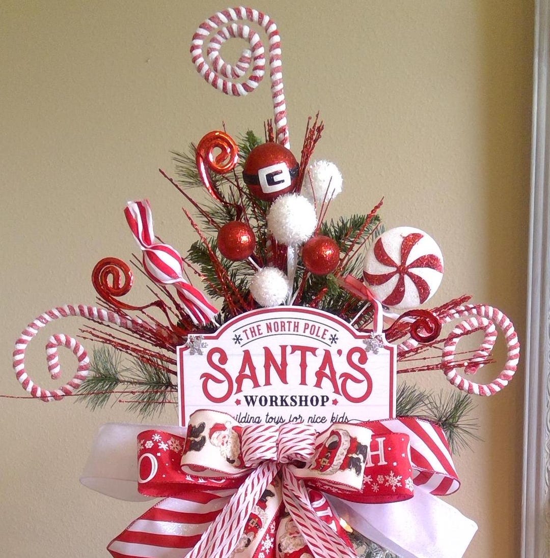 Christmas Tree Topper, Santa Tree Topper, XL Tree Topper, Santa Clause ...