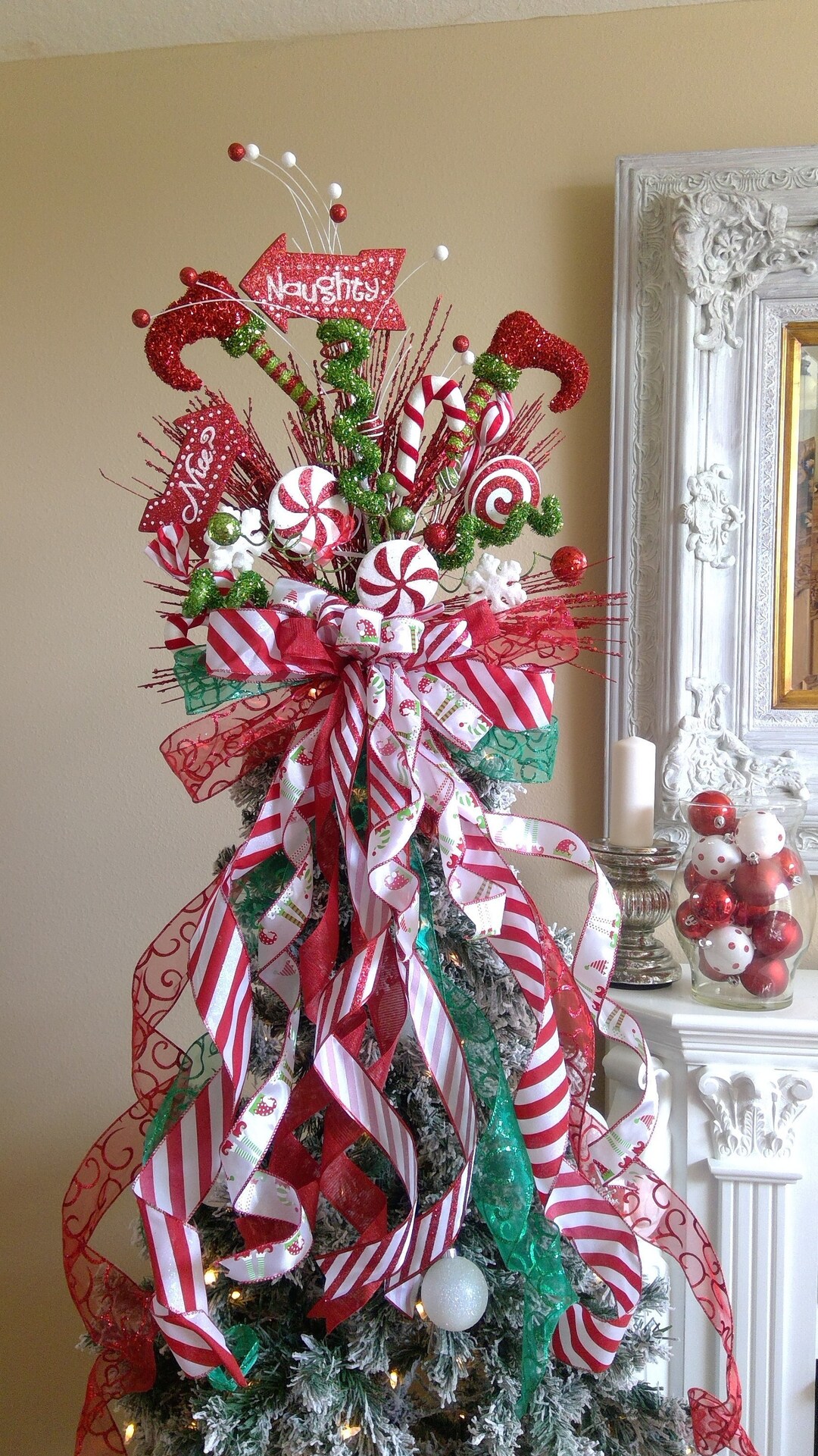 Christmas Tree Topper Elf Tree Topper XL Tree Toper Winter - Etsy