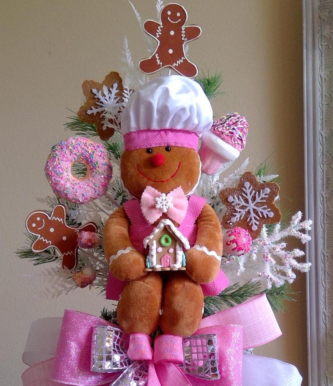 Christmas Tree Topper, Tree Topper, XL Tree Toper, Gingerbread Girl ...