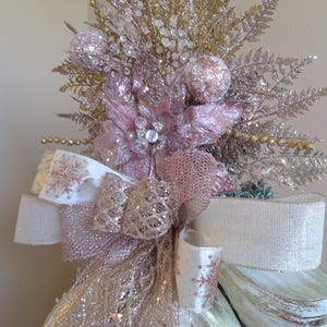 Christmas Tree Topper, Rose Gold/pink Tree Topper, XL Tree Toper ...