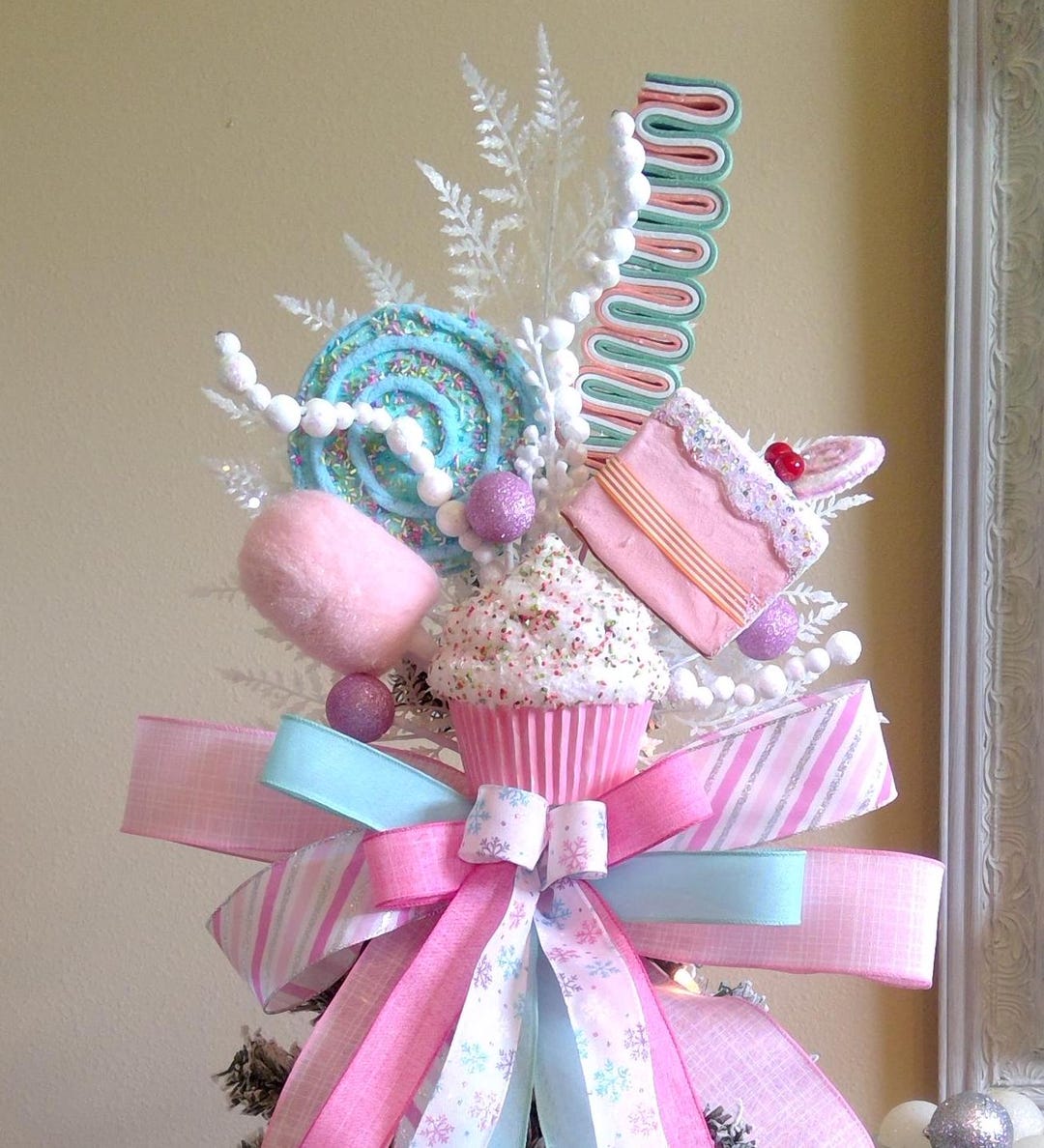 Christmas Tree Topper, Candy Tree Topper, XL Tree Toper, Winter Tree ...