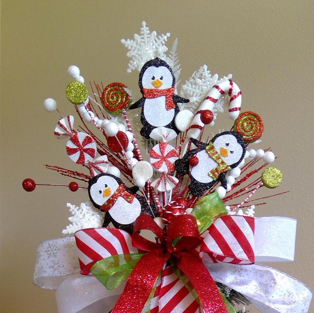 Christmas Tree Topper, Penguin Tree Topper, Penguin Tree Topper, XL ...
