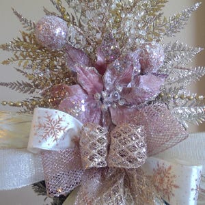 Christmas Tree Topper, Rose Gold/pink Tree Topper, XL Tree Toper ...