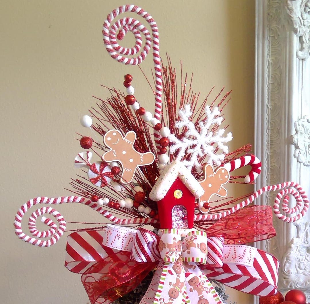 Christmas Tree Topper, Tree Topper, XL Tree Toper, Tree Topper Bow ...