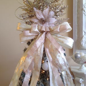 Christmas Tree Topper, Rose Gold/pink Tree Topper, XL Tree Toper ...