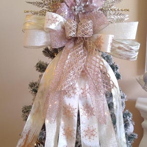 Christmas Tree Topper, Rose Gold/pink Tree Topper, XL Tree Toper ...