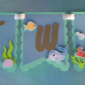 High Chair Banner, Under the Sea Topper, Ocean Banner, Sea Animals ...
