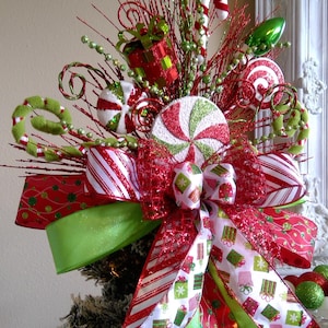 Christmas Tree Topper, Lime Green Tree Topper, XL Tree Topper,lime Tree ...