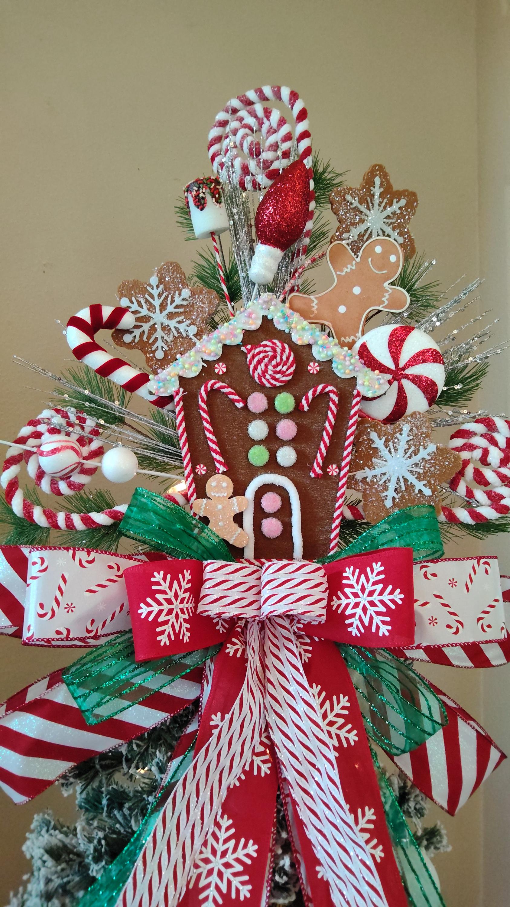 Christmas Tree Topper, Tree Topper, XL Tree Toper, Tree Topper Bow ...