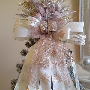 Christmas Tree Topper, Rose Gold/pink Tree Topper, XL Tree Toper ...