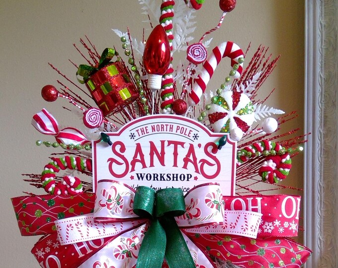 Christmas Tree Topper, Santa Tree Topper, XL Tree Topper, Santa Clause ...