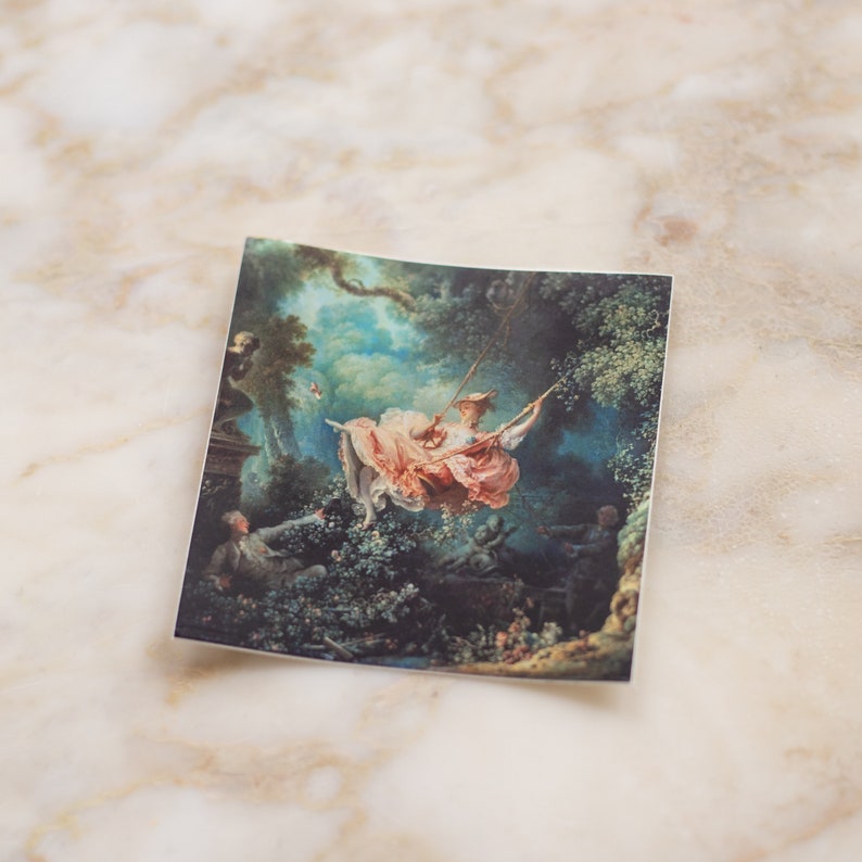 Fragonard, the Swing Rococo Style Waterproof Sticker - Etsy