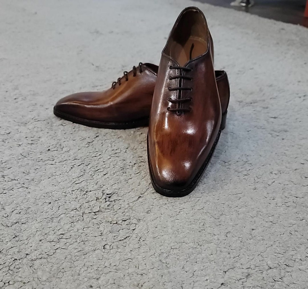 Oxford Shoes Men, Leather Sole Shoes, Lacedup Leather Shoes, Genuine ...