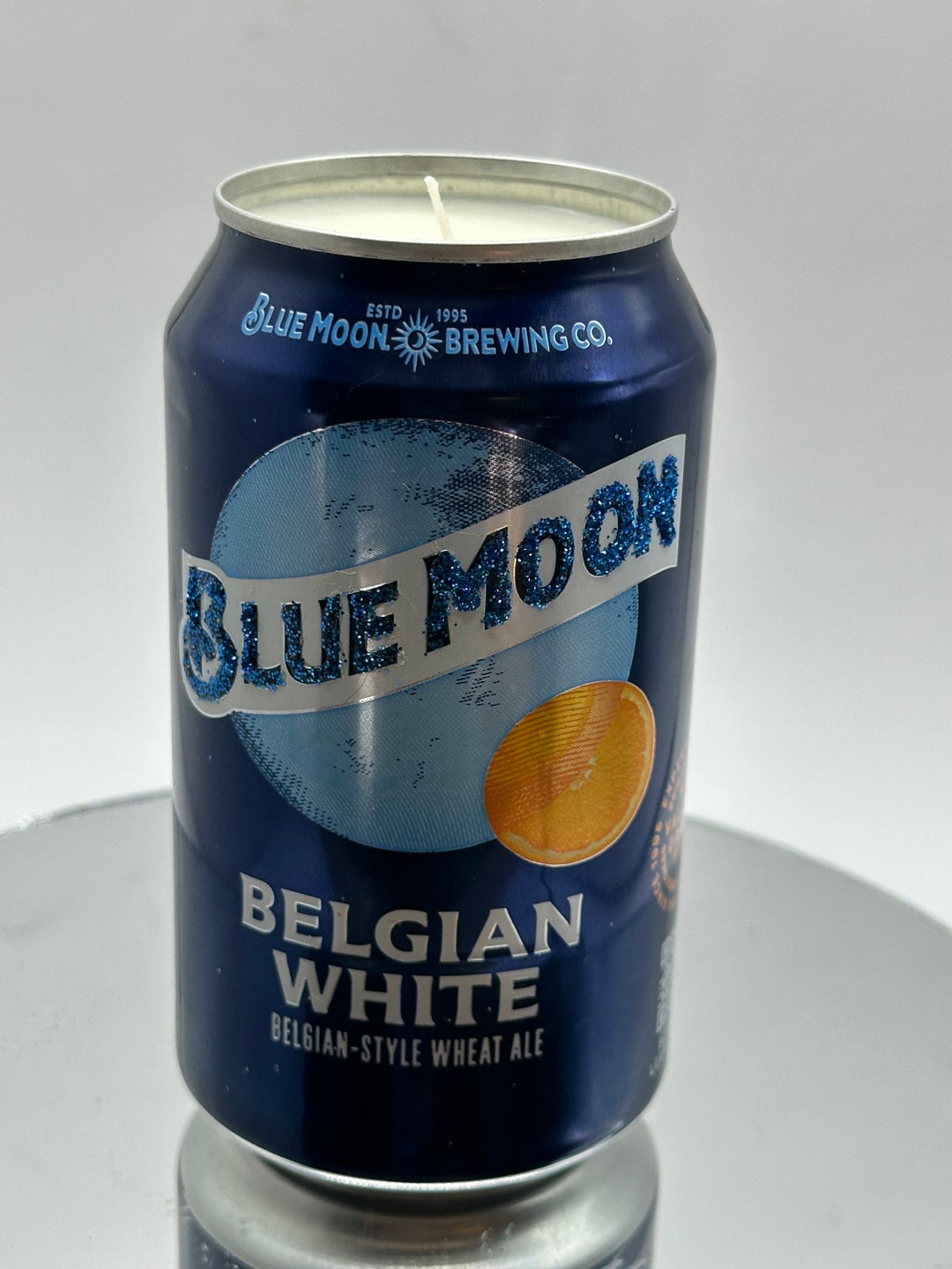 Blue Moon Sparkle 12 Oz Soy Candle. Hand-decorated and Poured in Small ...