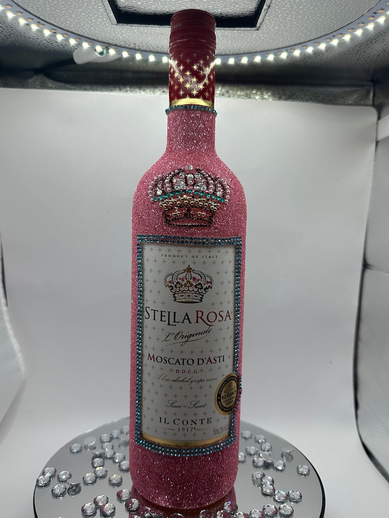 Stella Rosa Moscato D'asti. Hand-adorned Bottle With Jeweled Crown ...