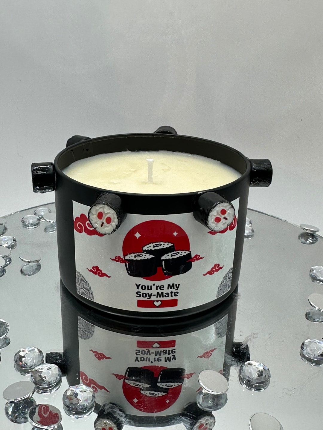 Sushi Candle You're My Soy Mate Handmade Candle Adorned With California ...