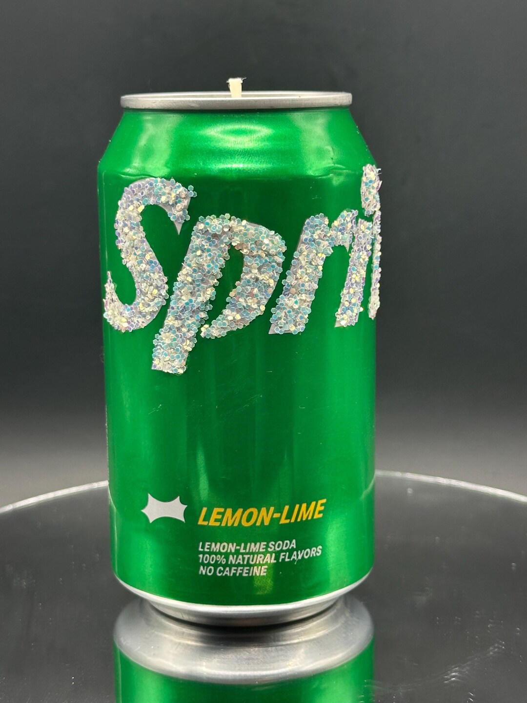Sprite Sparkle 12 Oz Soy Candle. Glow in the Dark Life Ring. Hand ...