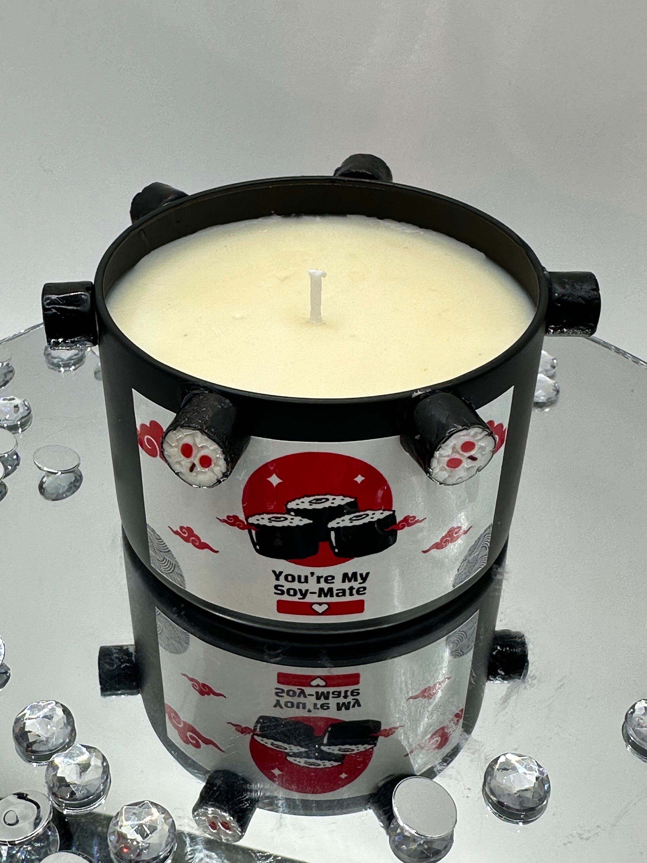 Sushi Candle You're My Soy Mate Handmade Candle Adorned With California ...