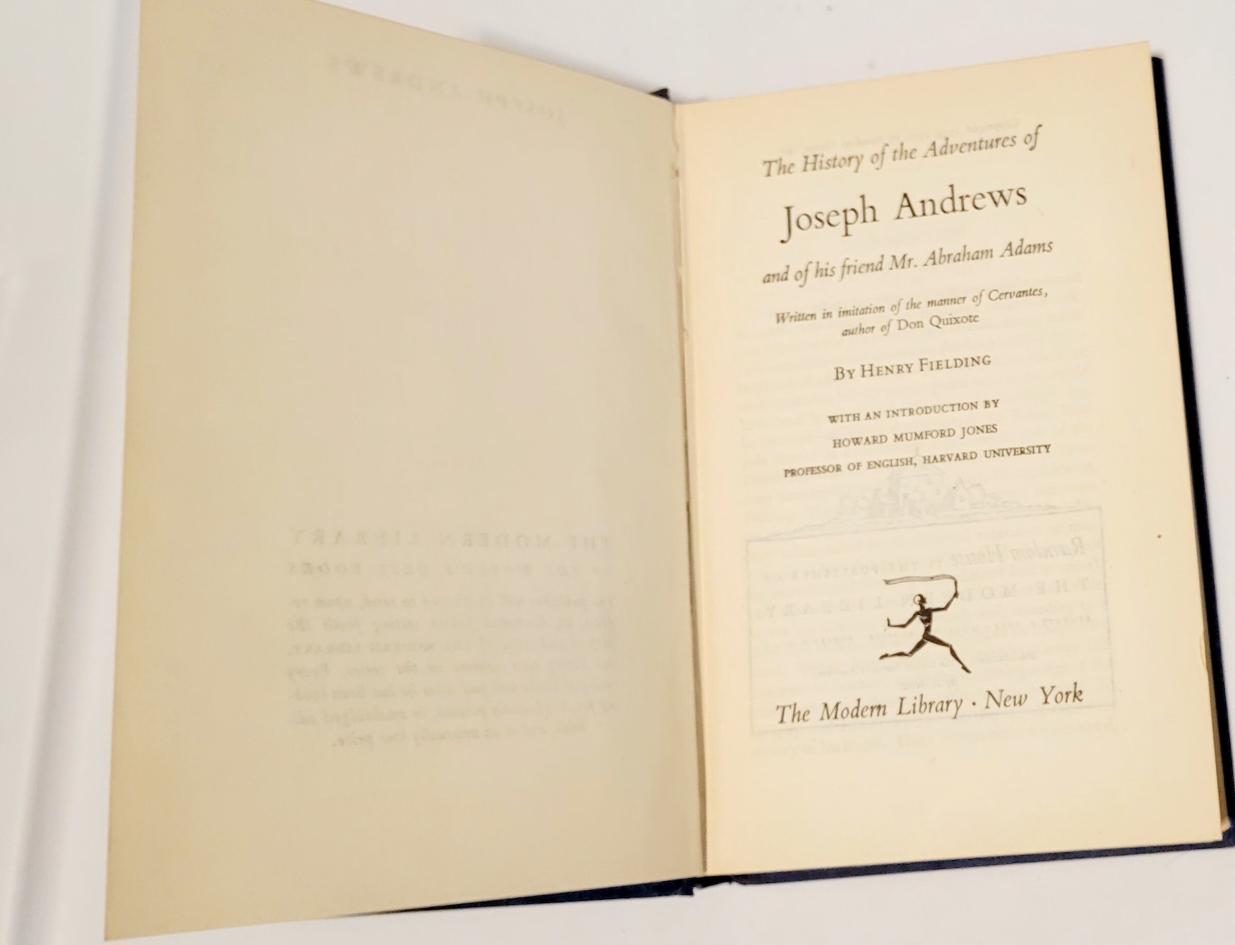 The History of the Adventures of Joseph Andrew's & of His Friend Mr ...
