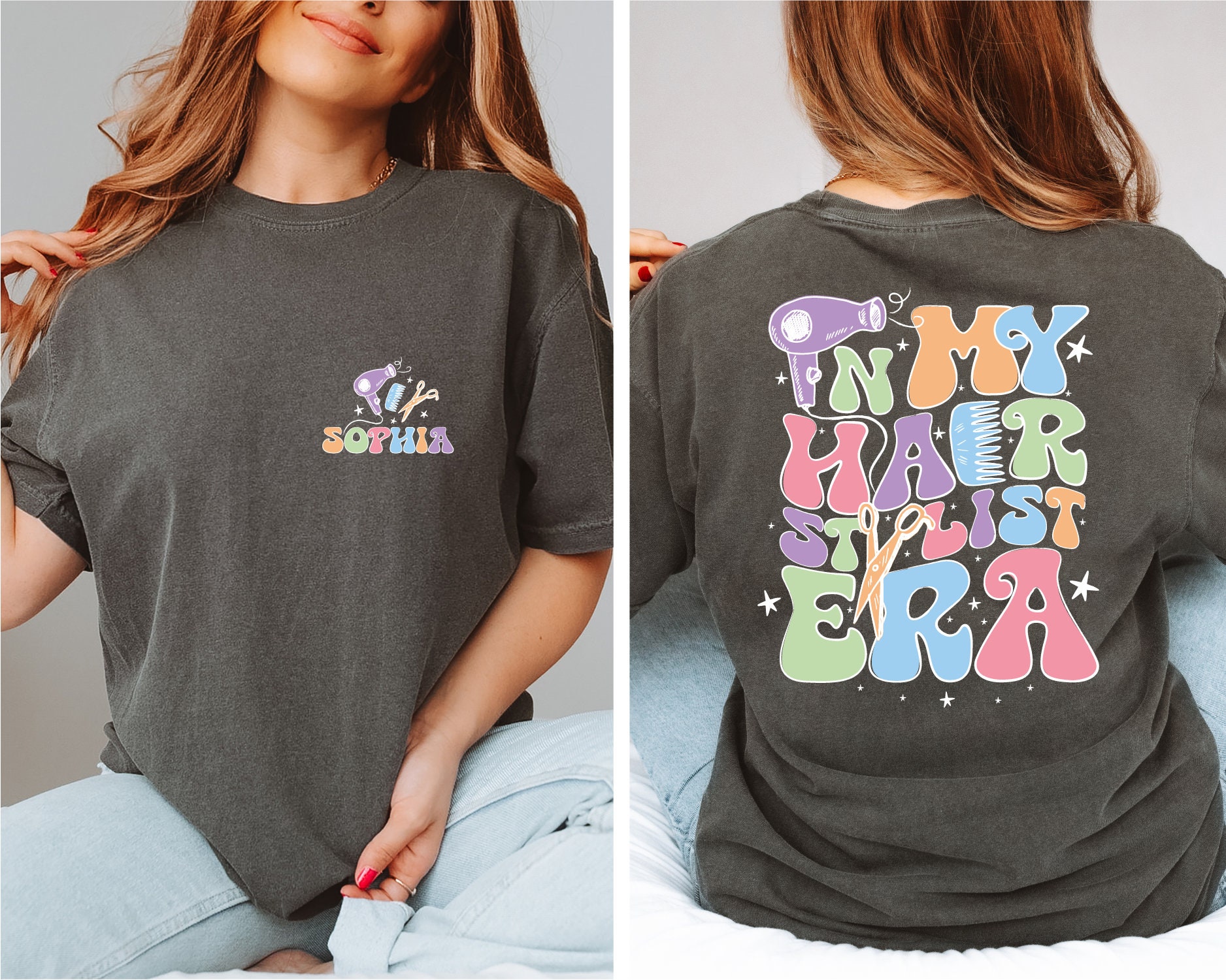 Custom in My Hairstylist Era Comfort Colors Shirt Personalized ...