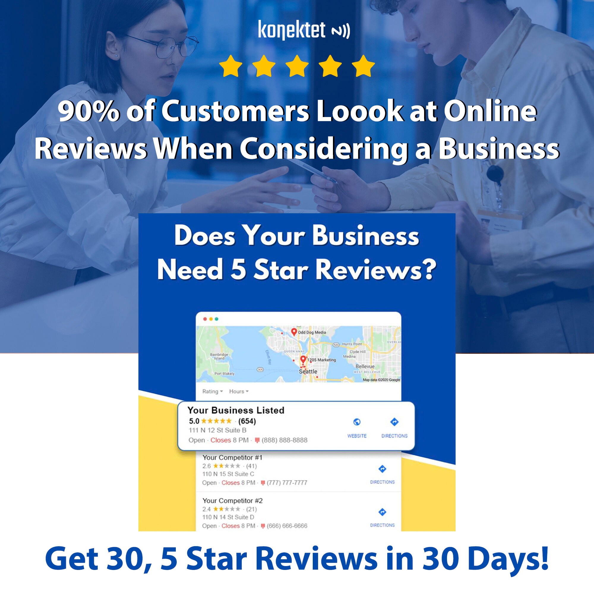 Google Review Tap Cards With Stands (x3), Skyrocket Your Online ...