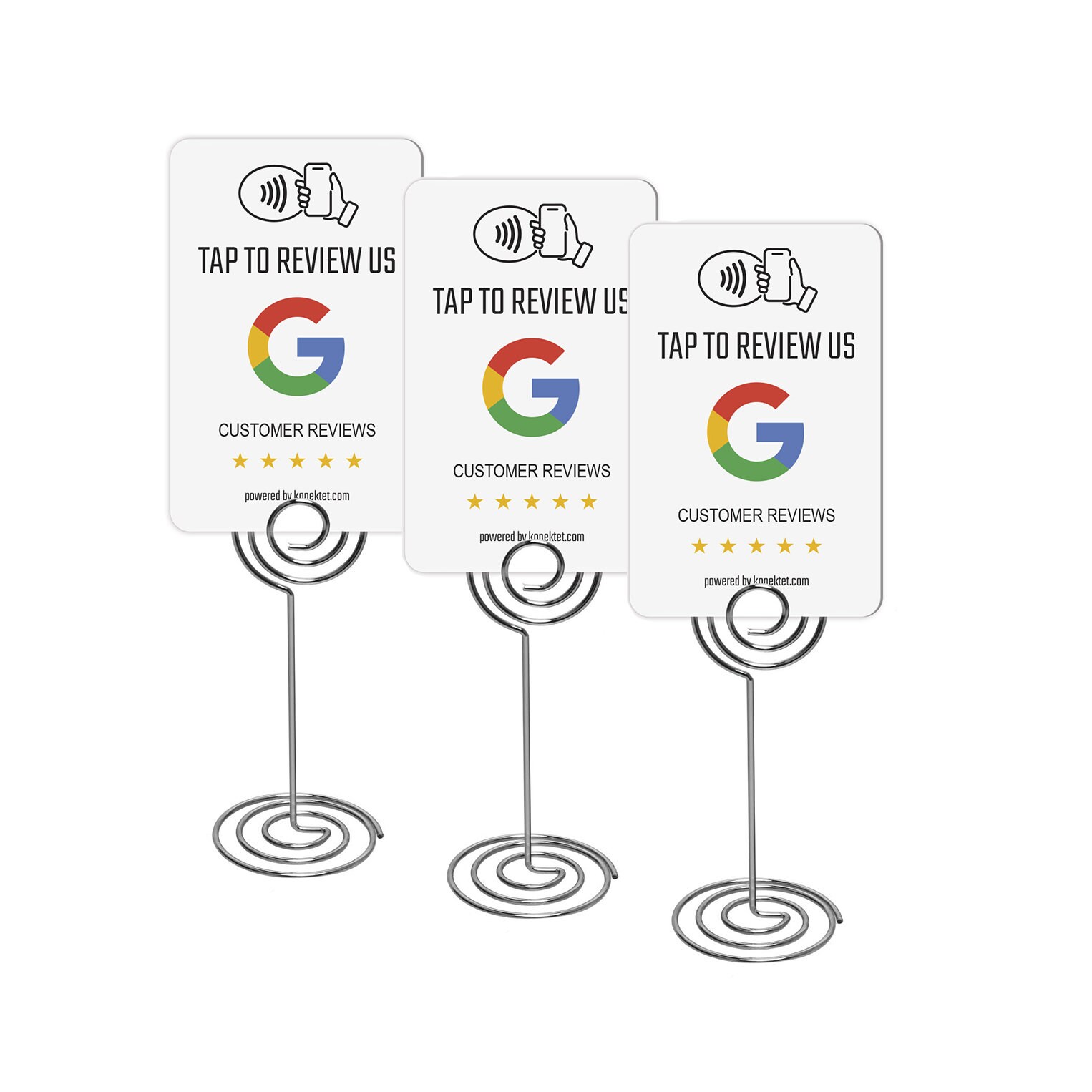 Google Review Tap Cards With Stands (x3), Skyrocket Your Online ...