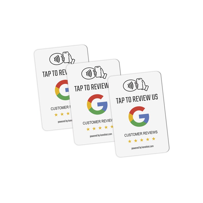 Google Review Tap Cards With Stands (x3), Skyrocket Your Online ...